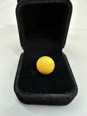 1860-1920 RARE German Transitional Handmade Yellow Slag Glass Marble | eBay