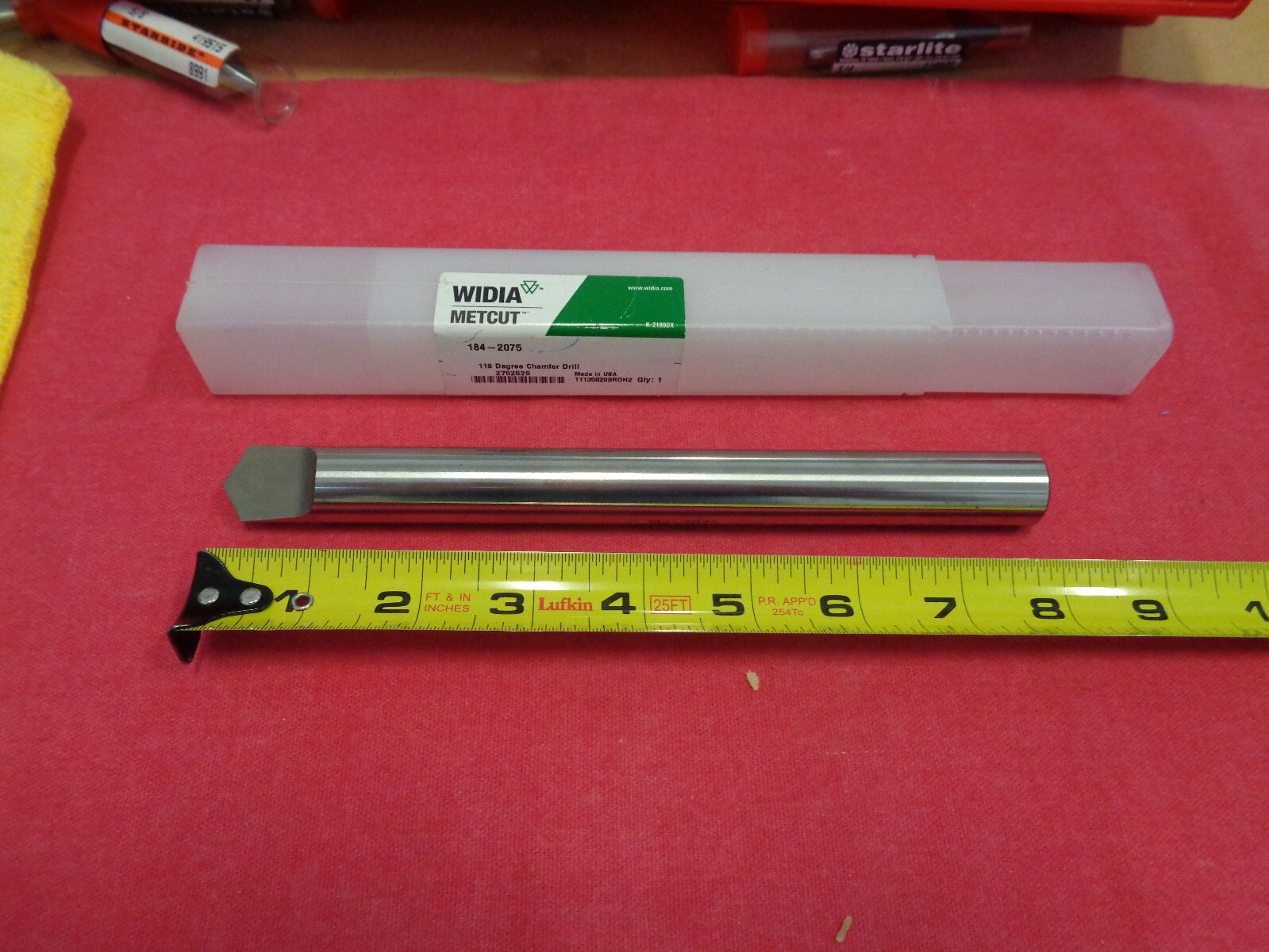 New WIDIA MetCut USA 184-2075 Chamfer Spade drill 118 Deg 3/4" x 8" HSS ...