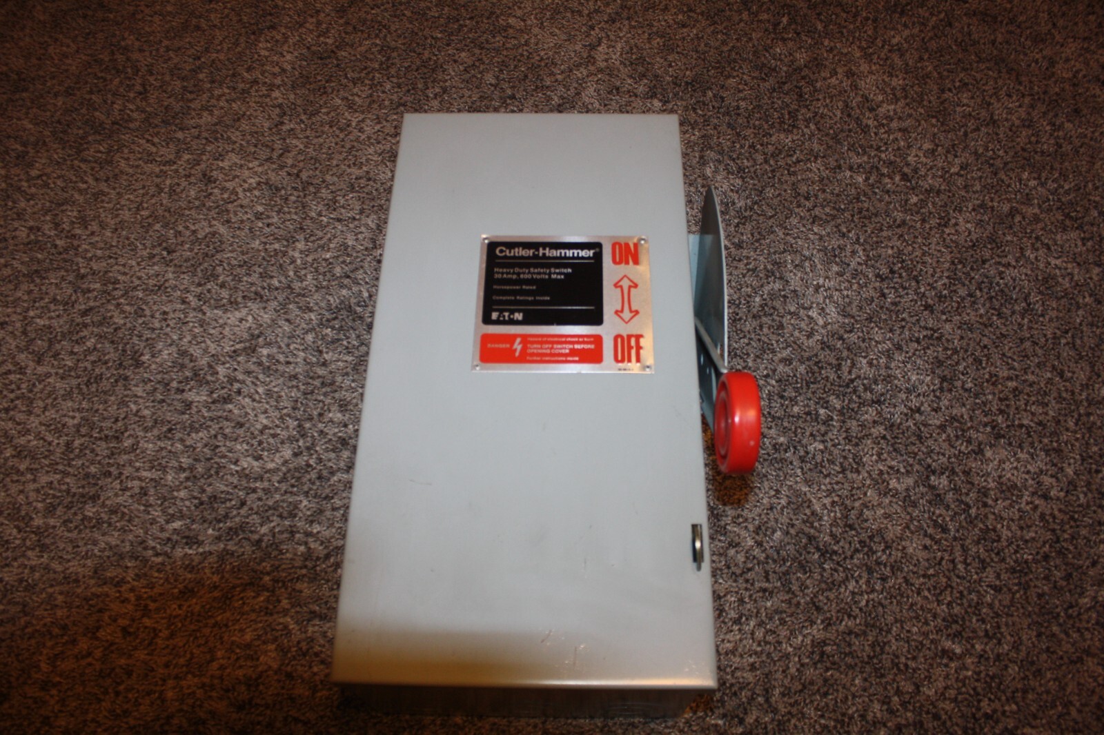 Eaton Cutler Hammer DH261UGK Heavy Duty Safety Switch 600V 3 Pole 30 ...