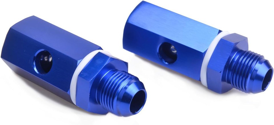10AN Vent Rollover Tip Valve Fuel Cell Hose Line Fittings Adapter Blue ...