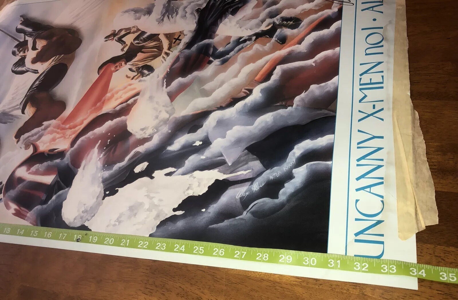 UNCANNY X-MEN #1 Alex Ross SIGNED Poster Art 22"x34" Marvel Limited ...