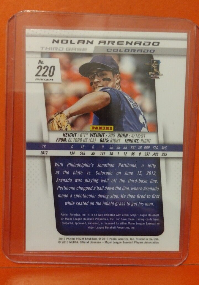 2013 Panini Green Prizm Baseball #220 Nolan Arenado RC | eBay