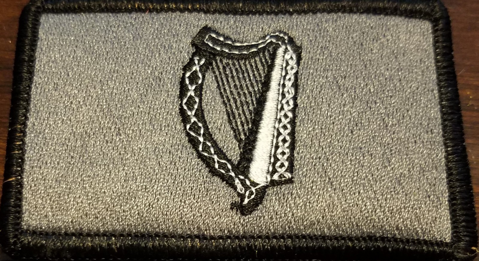 Ireland Irish The Harp Flag Patch Iron-On Travel Tactical Morale Gray ...