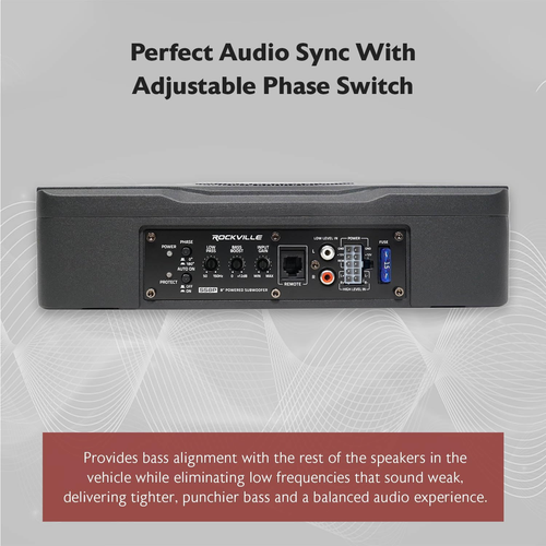 SS8P 400W 8" Slim Under-Seat Active Subwoofer, Amplified Car/Truck ...