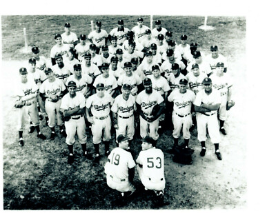 1953 BROOKLYN DODGERS ROOKIE GILLIAM TEAM 8X10 PHOTO BASEBALL USA MLB ...
