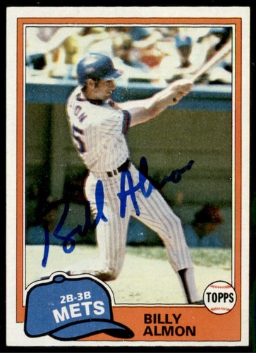 1981 Topps Billy Almon Auto New York Mets #163 | eBay