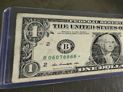 1 Dollar bill with star 2013 Replacement Ticket # B 06078868* | eBay