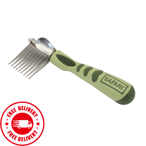 Pet De-Matting Comb - Stainless Steel. Serrated. Medium/Long Hair ...