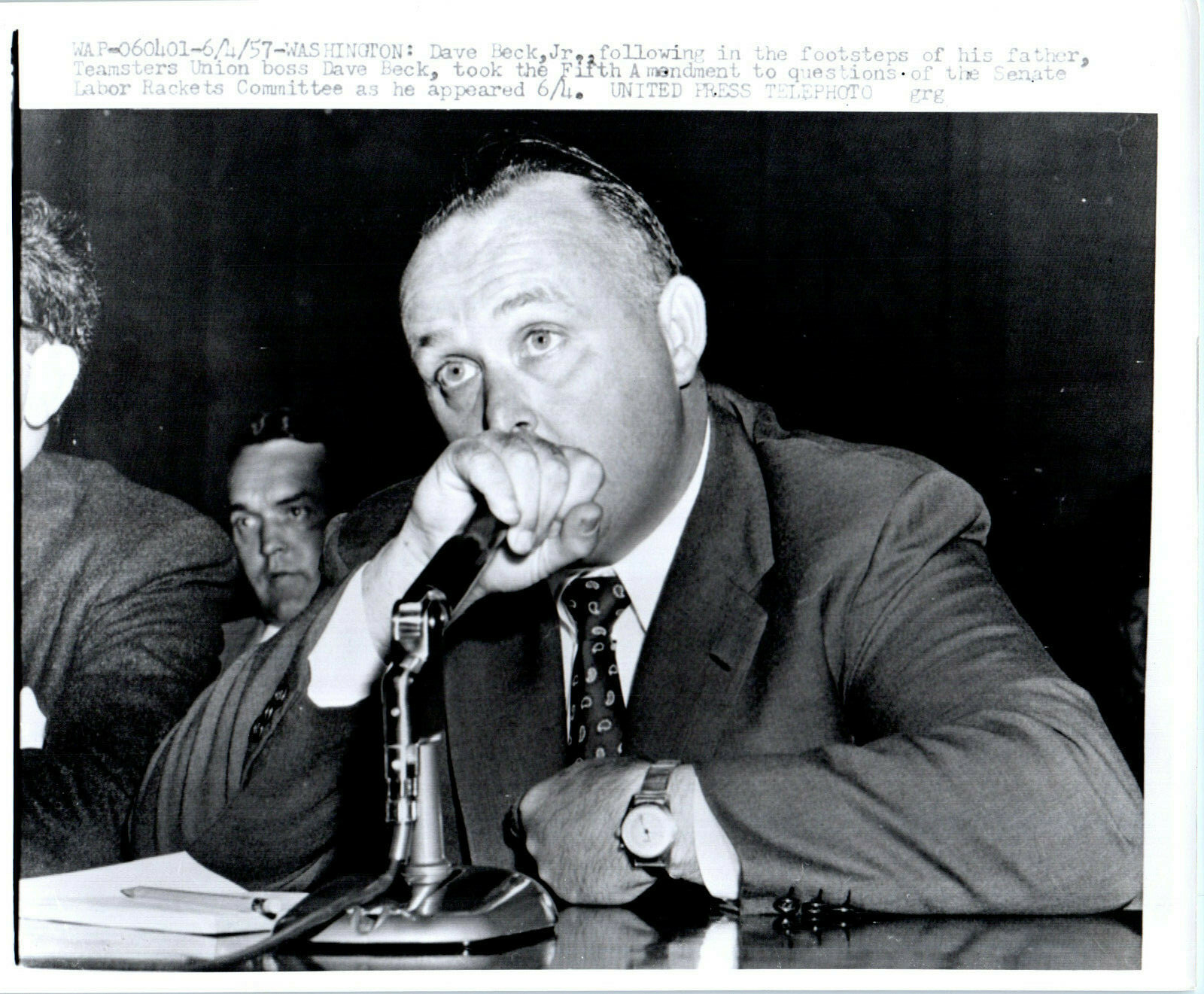 Dave Beck Jr. Teamsters Union Orig 1957 PRESS PHOTO | eBay