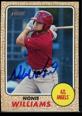 2017 Topps Heritage Minors AZL Angels Nonie Williams Auto | eBay