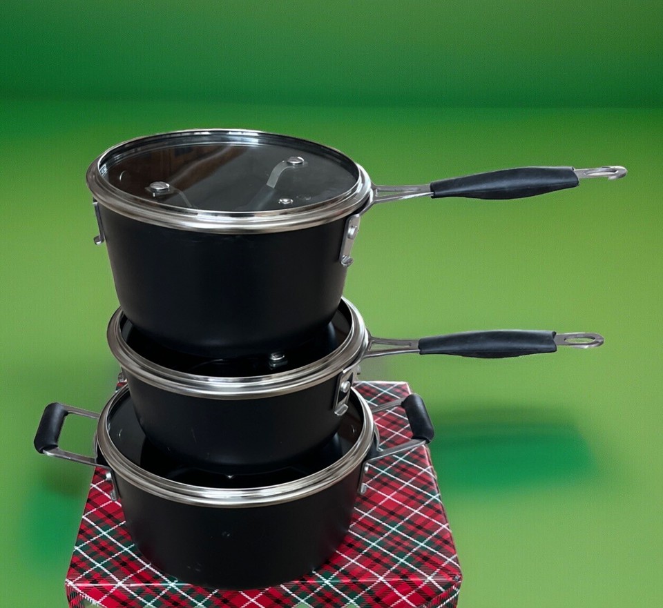 6 piece- Parini Cookware Set with 5 Qt. Stackable Stock Pot all have ...