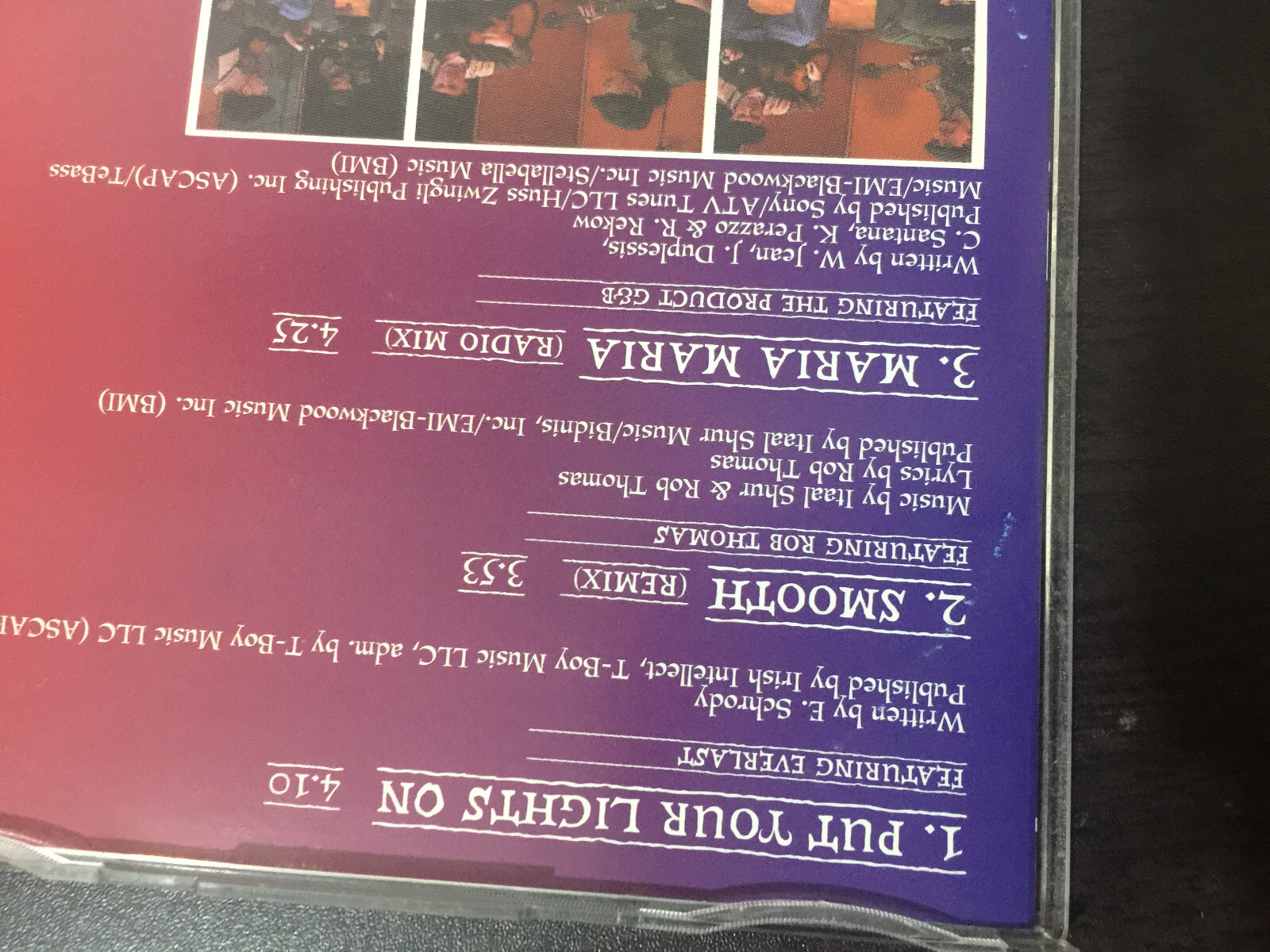 santana put your light on feat everlast smooth australian cd single ...