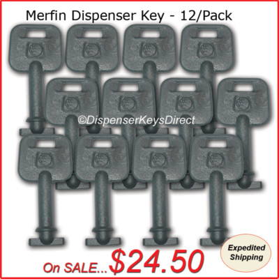 Merfin Dispenser Key for Paper Towel & Toilet Tissue Dispensers - (12 ...