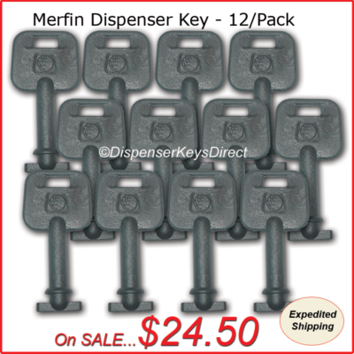 Merfin Dispenser Key for Paper Towel & Toilet Tissue Dispensers - (12 ...