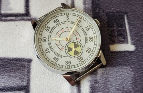 Men's Wrist Watch Pobeda Radiation troops Mechanical watch Soviet USSR ...