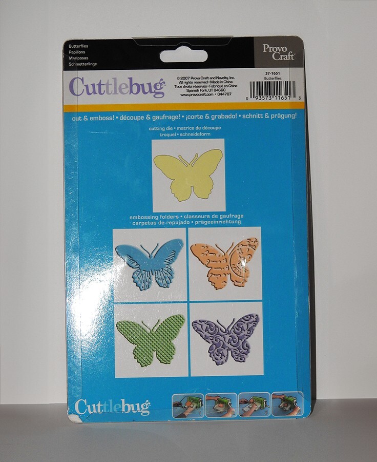 Cuttlebug Butterflies Cut and Emboss Cutting Die and Embossing Folders ...