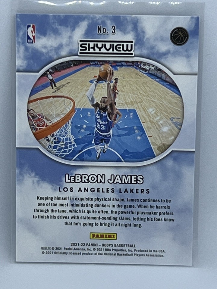 LEBRON JAMES 2021-22 HOOPS SKYVIEW INSERT CARD LOS ANGLES LAKERS | eBay