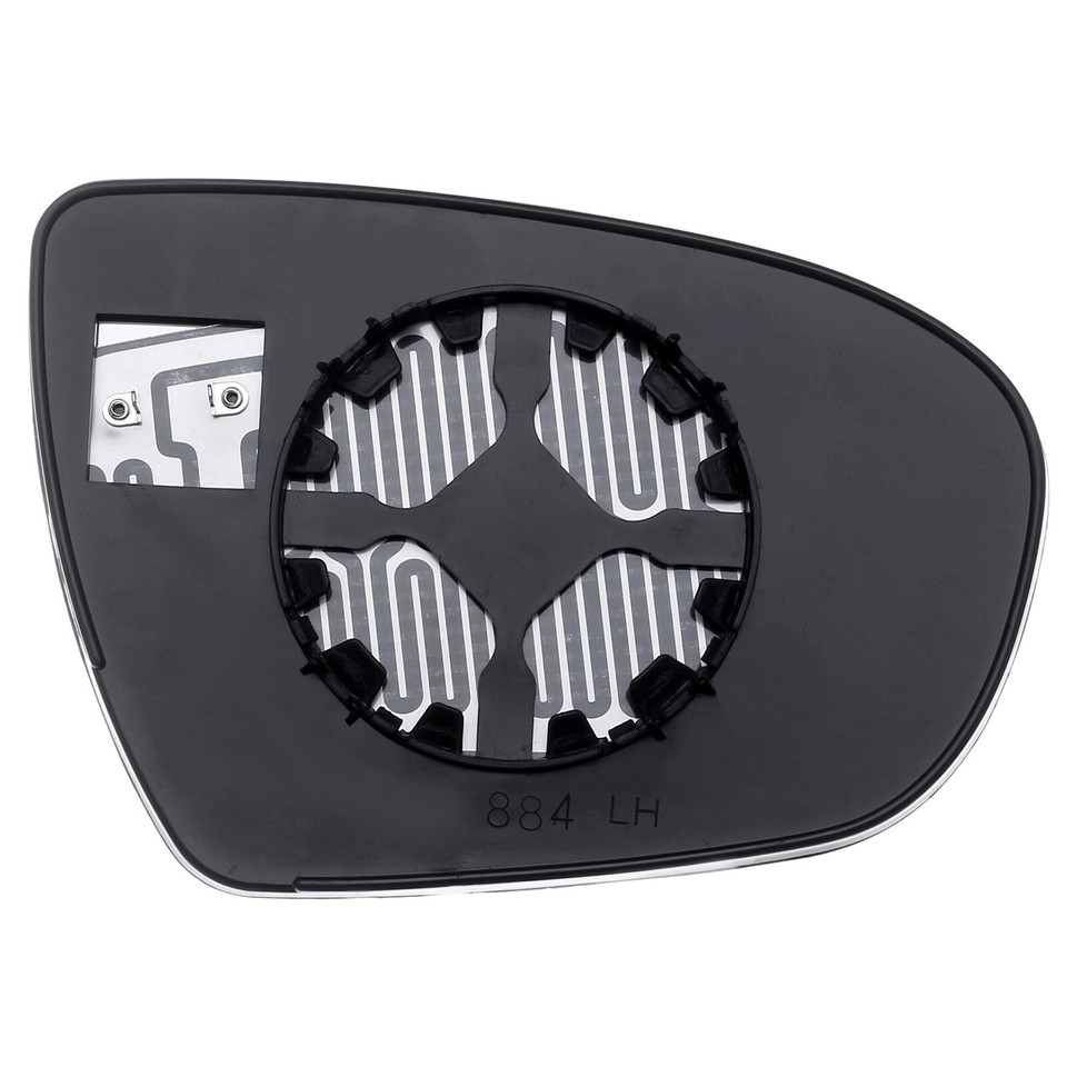 87611-2T110 For Kia 11-15 Door Mirror Glass W/Plate Lh Chrome Flat ...