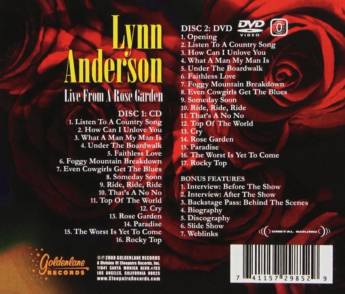 LYNN ANDERSON - LIVE FROM THE ROSE GARDEN (DELUXE EDITION) 2 CD NEW ...