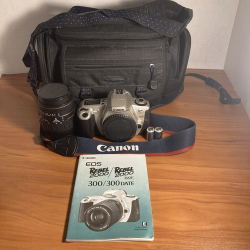 Canon EOS Rebel 2000 35mm SLR Film Camera With 28-90mm Lens, Strap ...