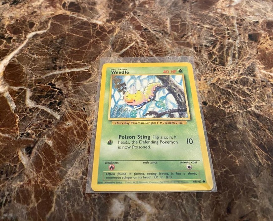 Weedle 69/102 Pokemon Base Set Unlimited WOTC TCG Card Near Mint | eBay
