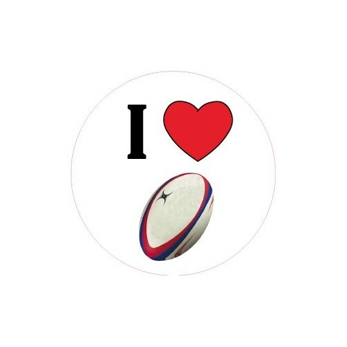 I Love Rugby autocollant sticker adhesif 17 cm | eBay