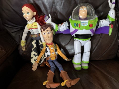 Thinkway Toys Disney Toy Story Figure Lot Woody Talking Buzz Pull ...