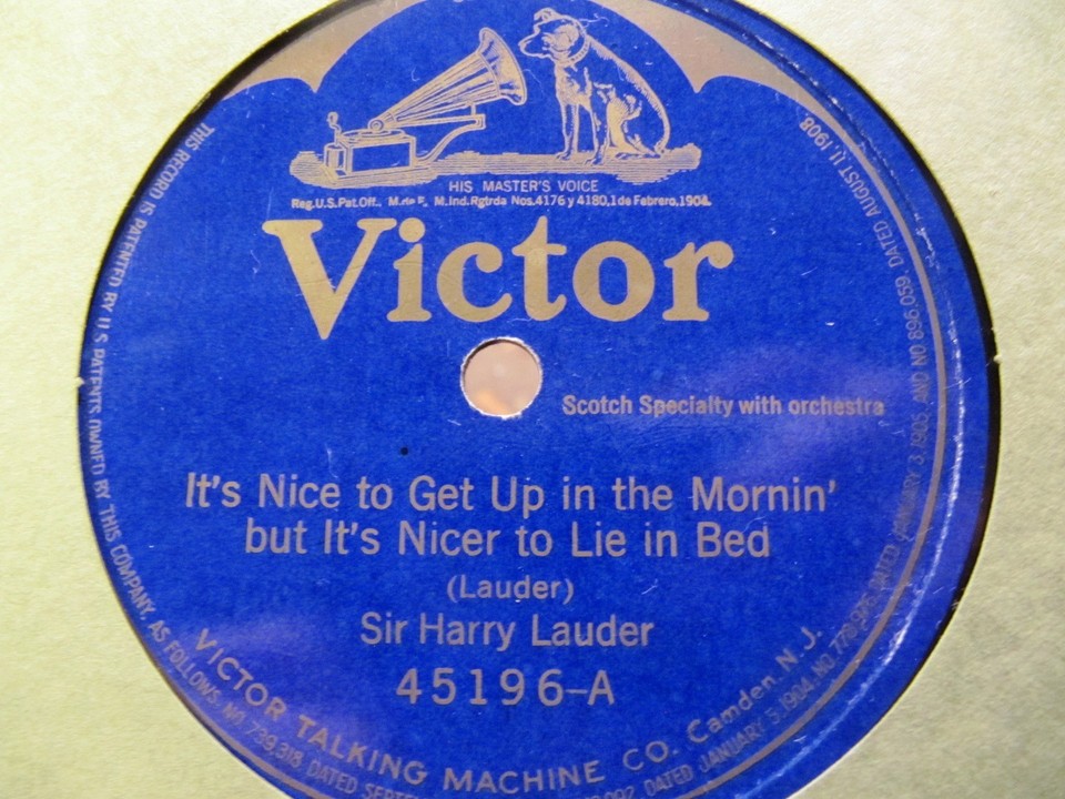 1914 Harry LAUDER Scottish HUMOR Dougie the Baker/ Nice to get up ...