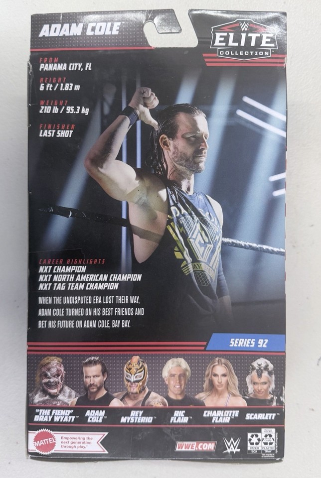WWE Mattel Elite Adam Cole Series 92 Wrestling Figure NXT Undisputed ...