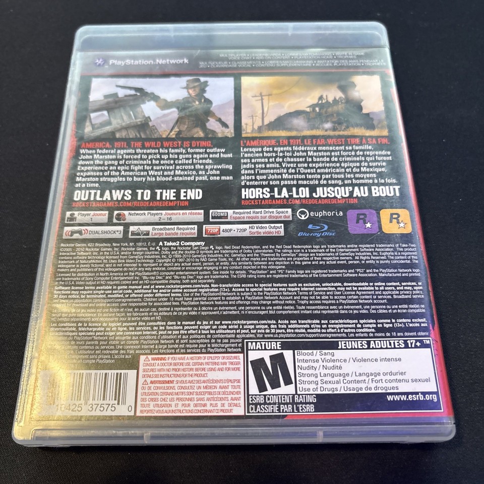 Red Dead Redemption PS3 (Sony PlayStation 3, 2010) TESTED | eBay
