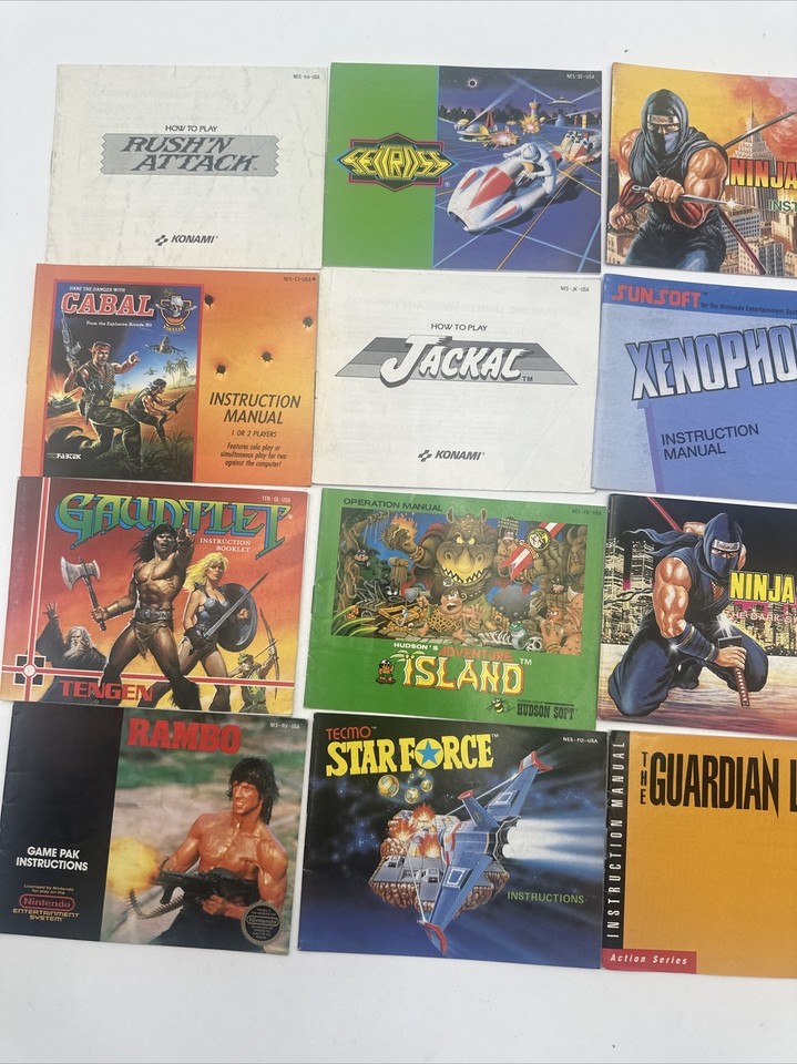 NES Game Manuals (Pick & Choose) | eBay