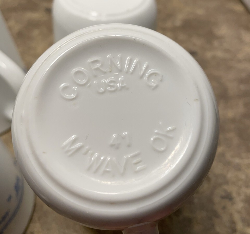 Set of 8 Corning Cups “Morning Blue” Coffee/Tea Cups 8oz Vintage . | eBay