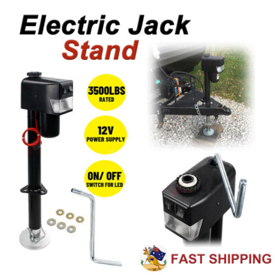 AU Electric Jack Stand Wheel 12v 1587kg Caravan Trailer Boat Stabilizer ...