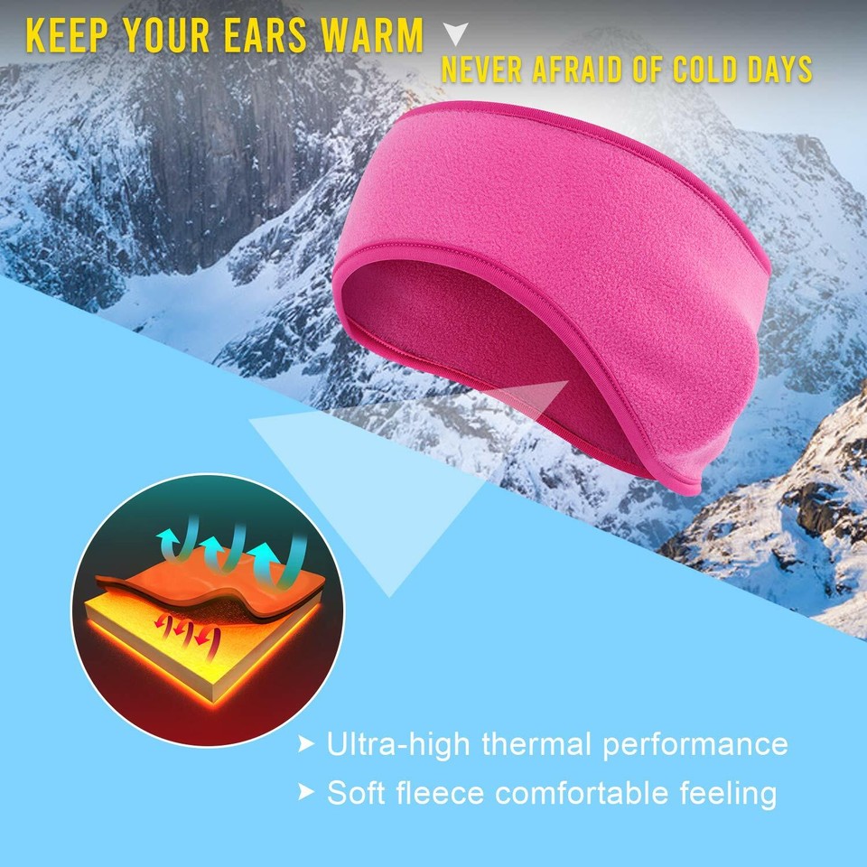 Ear Warmer Headband/Winter Fleece Ear Cover for Men Women/Cold Weather ...
