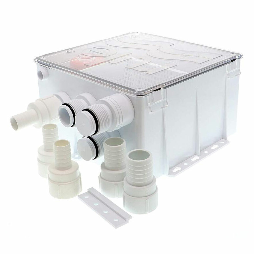Rule Shower Drain Box Model 98B 800 GPH Pump 12V DC Marine Boat Multi ...