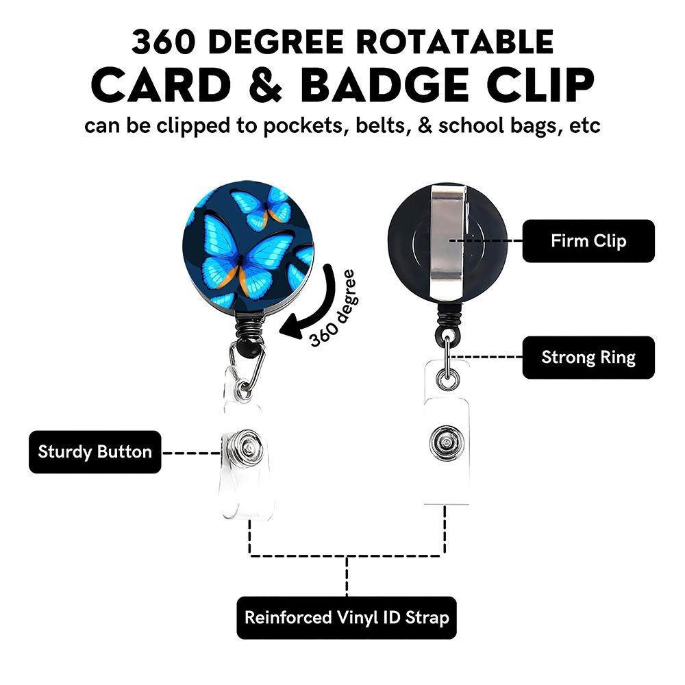 Retractable Card Holder Bank Credit Card ID Business Case Name Badge ...