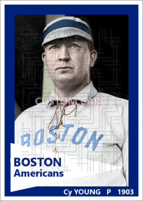 Cy Young - 1903 Boston Americans - 2.5 x 3.5 custom card (blank back ...