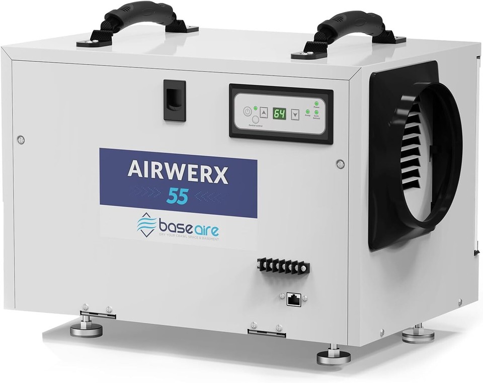 BaseAire Basement Crawl Space Dehumidifier with Continuous Drain Hose ...