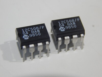 MICROCHIP TECH 12C508/P04 8 PIN DIP IC - LOT OF 2 IC'S - USA FAST ...