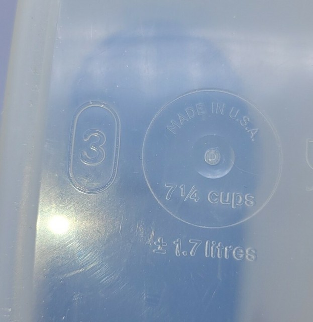 Tupperware 7 1/4 Cup Modular Mate Oval #3 1613-21 w Blue Pour-All Seal ...