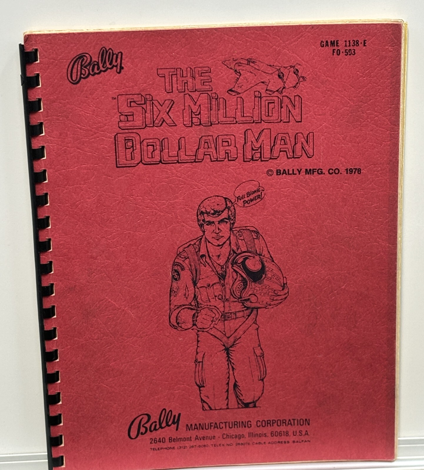 ORIGINAL-BALLY-THE SIX MILLION DOLLAR MAN-INSTALLATION & OPERATION ...