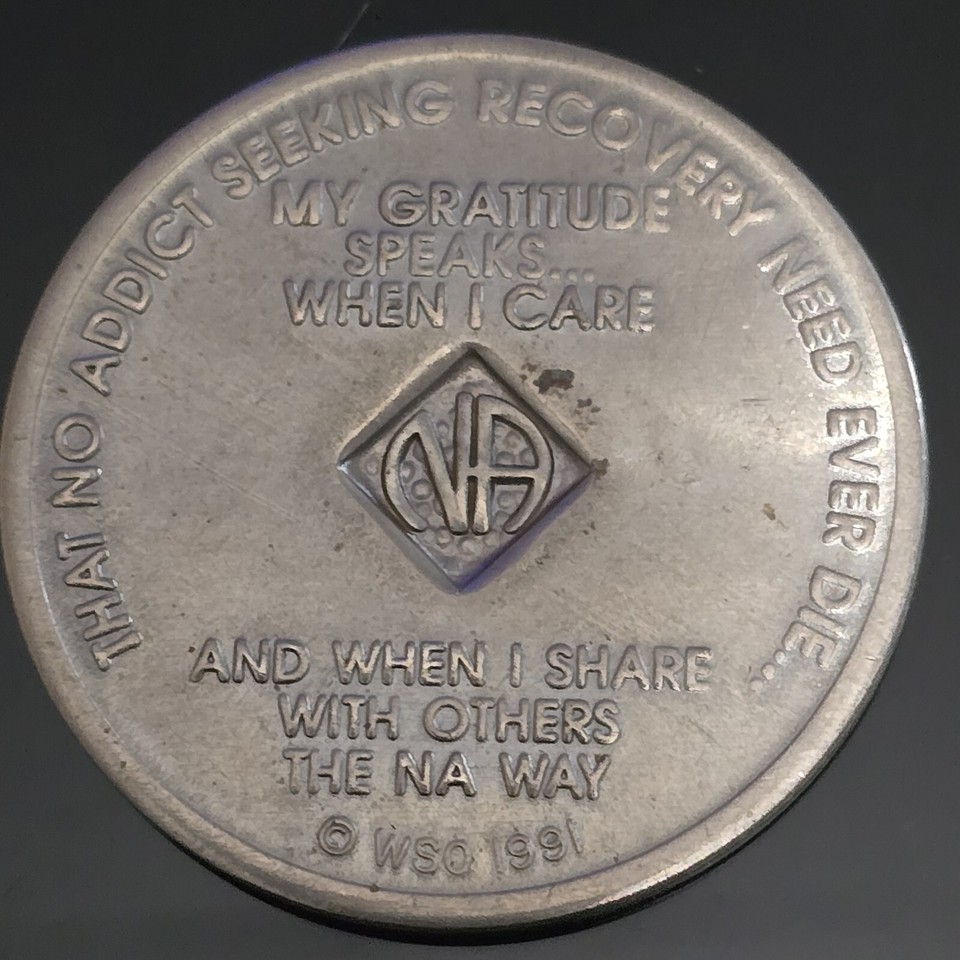 9 Year Narcotics Anonymous NA Medallion Chip Clean Coin 1991 WSO Set ...