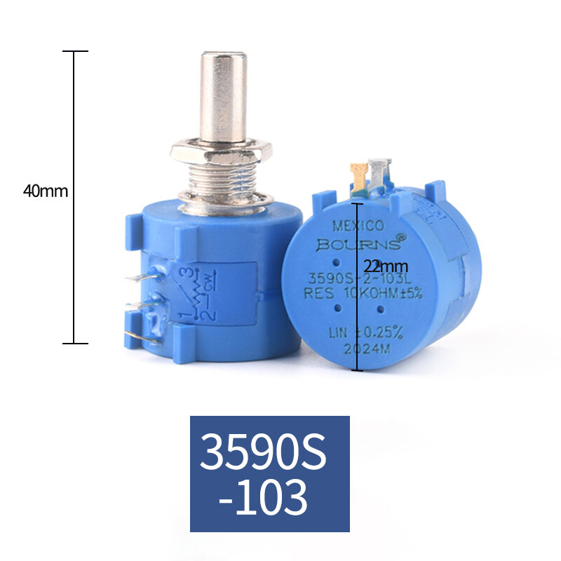 3590S-2 10 Turn Potentiometer Wirewound Variable Precision Multi-Turn ...