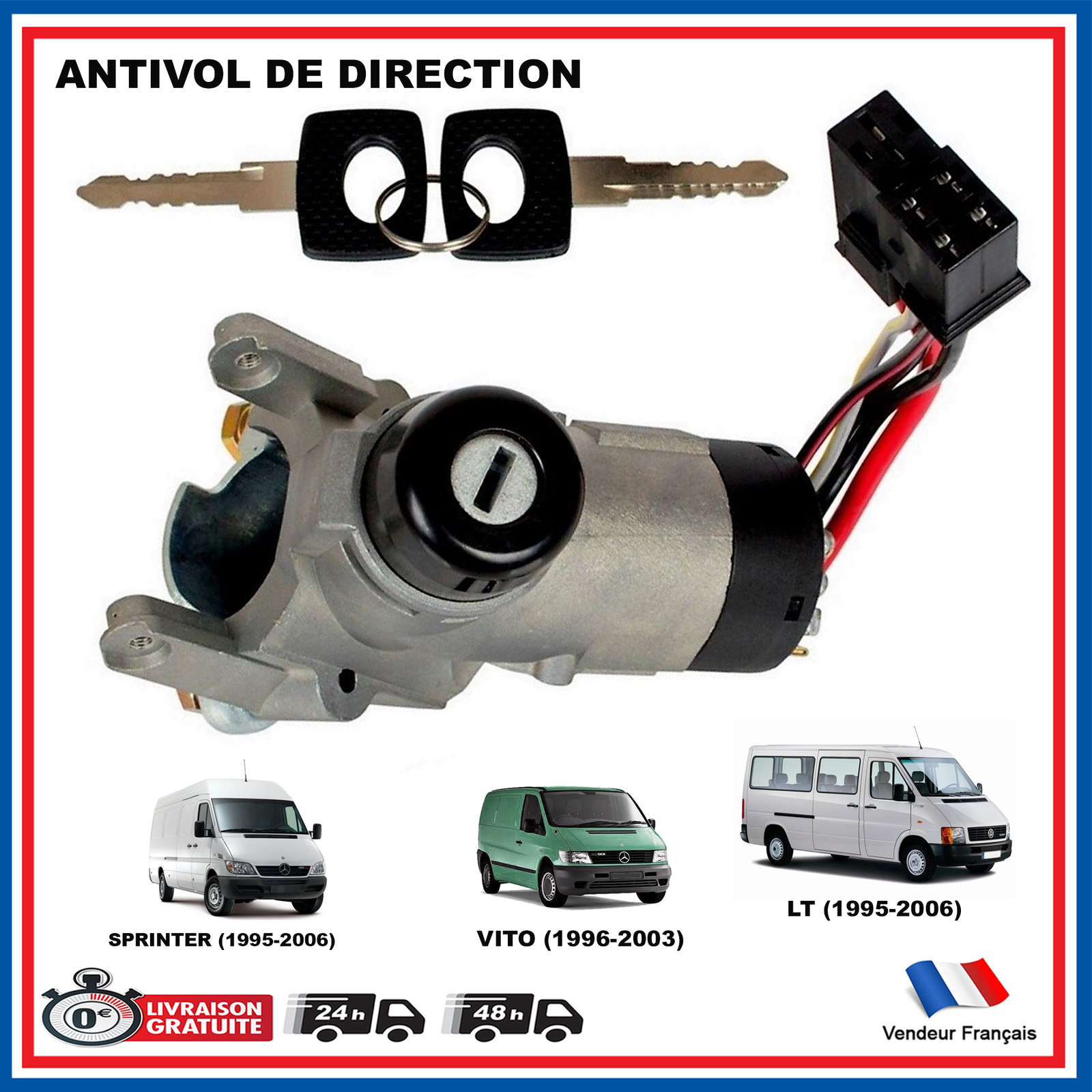 Diebstahschutzsystem Lenkrad Lenkung für Mercedes Vito W638 1996-2003 ...