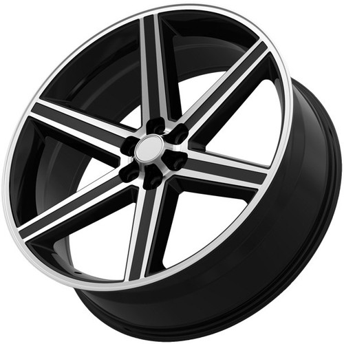 Strada Replicas R148 IROC 24x10 6x5.5" +13mm Black/Machined Wheel Rim ...