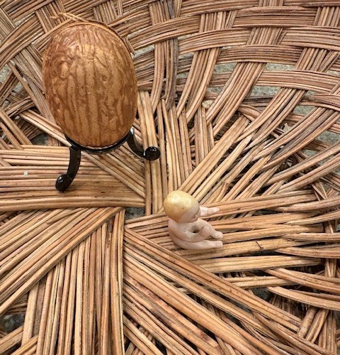 Vintage Bisque Baby In Walnut Shell | eBay