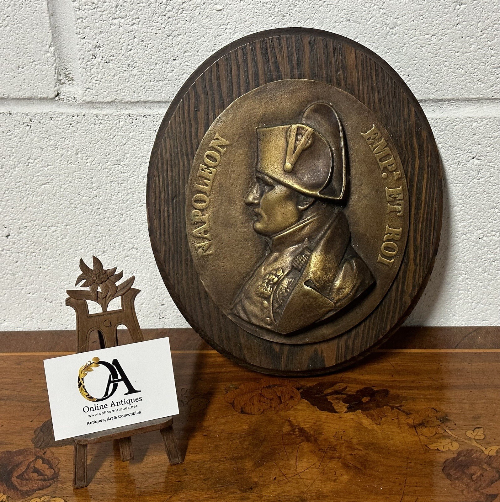 Antique Cast Bronze Napoleon Portrait Plaque 'Napoleon Empr et Roi ...