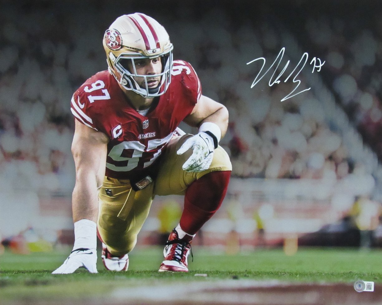 Nick Bosa Autographed Signed 16X20 Photo San Francisco 49Ers Beckett