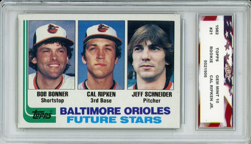1982 Topps #21 Cal Ripken Rookie Card AGC Gem Mint 10 Baltimore Orioles ...