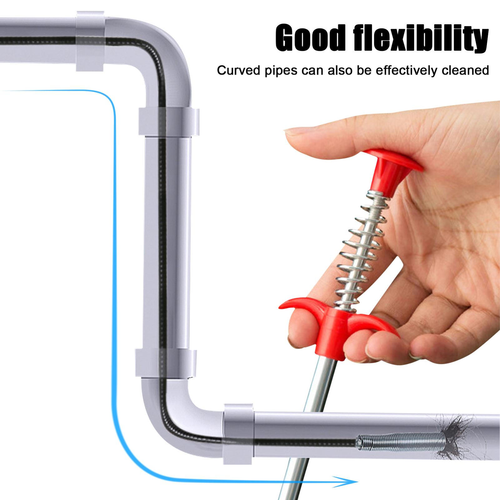 Flexible Grabber Claw Pick Up Reacher Tool With 4 Claws Bendable Hose ...